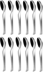 Parage 12 pc Dinner Spoons Set with Zig Zag design, 18.5 cm, Spoon set ...