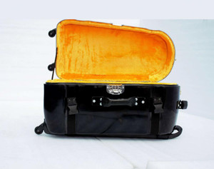 Miraj musical Fiberglass Case With Trolley And 360° Wheels Black Color ...