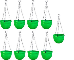 bandook Grow planter skyline basket 9pcs with chain Plant Container Set ...
