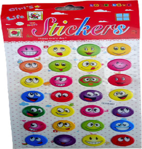 BBS DEAL 3 cm Small Emoji Cartoon sticker Switch Board PVC Vinyl Wall ...