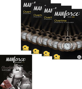 MANFORCE Overtime Pineapple 5 With Chocolate 3s Condom Price in India ...