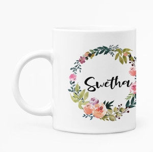 RINKON SWETHA Floral Round Name With Text Printed Cup Best Gift For ...