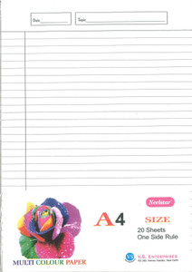 Flipkart.com | SBA A4 White Project Sheets One Side Ruled Ruled A4 55 ...