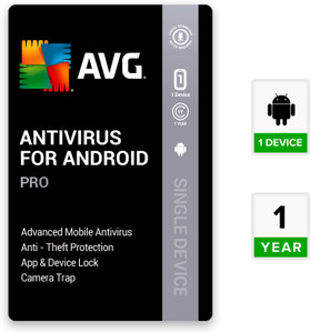 AVG Mobile Security for Android Pro 1 Device PC 1 Year Mobile Security ...