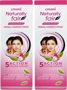EMAMI Naturally Fair Fairness Herbal Fairness Cream Pack of 2 - Price ...