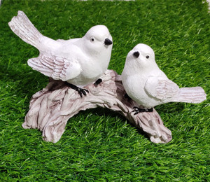 Sawcart Statue of 2 Love Birds Sitting On Tree Branch Chidiya Sparrow ...