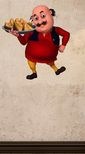 Approach home Decor 45 cm motu patlu cute stickers Size-42x45 cm Self ...