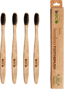 Beco Bamboo Toothbrush with Charcoal Activated Soft Bristles – 100% Eco ...