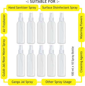 Austro Labs 100ML*10 SPRAY BOTTLE (EMPTY) (PACK OF 10) 100 ml Plastic ...