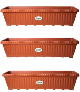 GREENLIVE 25" Large Rectangular Plastic Plant Container Set Price in ...