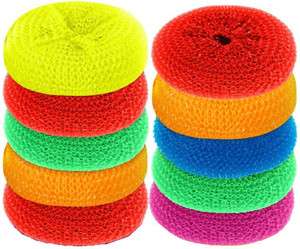 Lonekart Round Plastic Scrubber Non-Stick Cookware Cleans dishes, pots ...