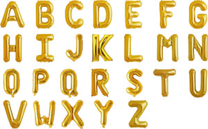 Flipkart.com | Bal samrat Solid A TO Z Decoration Golden Alphabet Foil ...