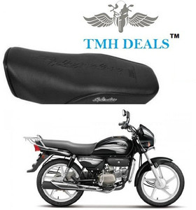 TMH SPLENDOR PLUS BLACK WITH SILVER SEAT COVER, HEAVY MATERIAL ...
