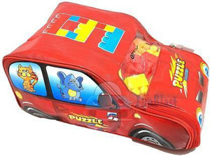 VRUX Building Blocks for Kids with Wheel, Car Shaped Bag Packing Puzzle ...