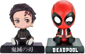 Daiyamondo Ninja Boy With DeadPool Big Size Bobble Head - Action Figure ...