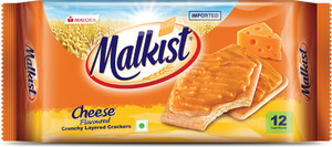 Malkist Cheese Flavoured Crunchy Layered Cracker - Cheese Coated ...