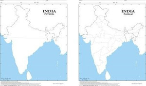 Dream Stationary Practice Map India Physical & Political Map Paper ...