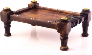 SHRI ANAND wooden khat Chowki Khatli for showpiece Decorative Showpiece ...