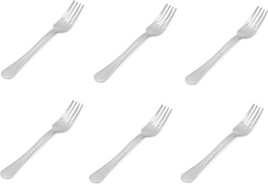 HOMIFY 6 pcs Desert Fork Set with | POLKA DOT Handle design | Stainless ...