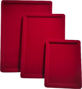 IDEAL FASHION Jewellery Jewel Velvet Display Tray Combo (PACK OF 3 SIZE ...