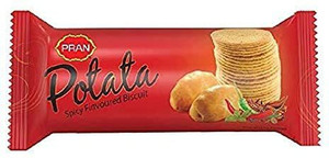 Pran Potato Spicy Flavoured Biscuits 8 Packs of 100 Grams Each Sweet ...