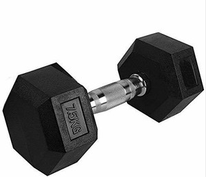 LCARNO Hexa Dumbbell Single 7.5 KG Hexagon Hex Dumble for Home Workout ...