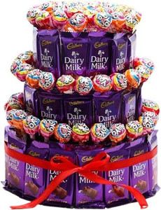 Uphar Creations Choc n Pop 3 Tier Gift Hamper| Gift Hampers | Combo ...
