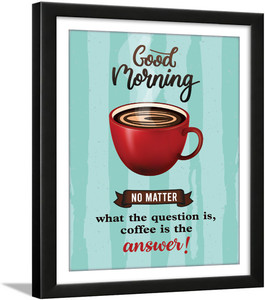 Coffee Quotes Wall Frames - Coffee Posters for Wall with Frame - Coffee ...