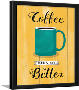 Coffee Quotes Wall Frames - Coffee Posters for Wall with Frame - Coffee ...