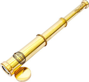 Unique Crafts Royal Navy 12 Inch Look Full Brass Telescope Golden ...