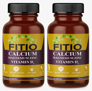 FITIO Advanced Calcium with Mag Zinc & Vitamin D3(Pack Of 2) Ultra ...