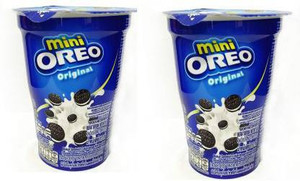 OREO Mini Cream Biscuit - Original Vanilla Flavor, 61.3g Cup (Imported ...