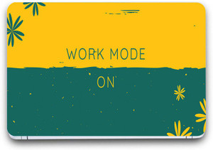 CASEMANTRA Work Mode ON Motivational Quotation Printed Vinyl Laptop ...