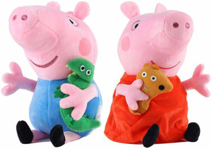 FAME ETERNAL Peppa & George Pig Stuffed Toys, Dinosaur Plush Toy for ...