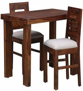 CHITRA FURNITURE Solid Wood Sheesham Wood 2 Seater Dining Table With 2 ...