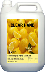 CLEAR HAND 5 LITRE LEMON HAND SANITISER REFILE PACK, 70% ALCOHOL BASE ...