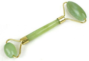 krenz K-3 Natural Jade Double Sided Face Roller Copper Facial Massager ...