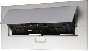 TERABYTE Popup Box Hydraulic 10 Module Conference Table HDMI VGA RJ45 ...