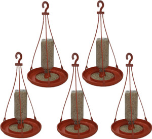 Ved Industries Bird Food Feeder Bottel with Hanging Hook ( Terracotta ...