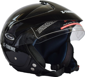 ROADKING OPEN FACE HELMET : XTREME BLACK Motorsports Helmet - Buy ...