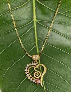 siddhnath S Letter mangalsutra Alphabet Name Gold Plated New Collection ...