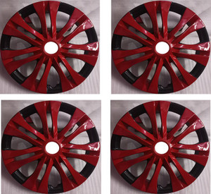 MERIDUM Red and Black dual colour 12 inch wheel cap Wheel Cover For ...