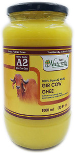 Farm Naturelle A2 Cow Ghee from Grass Fed Desi Gir Cow's Milk, Made ...