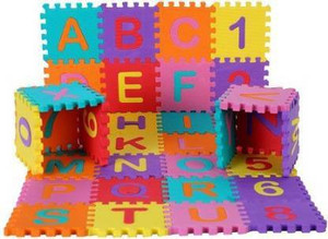LAPATA ABCD Alphabet(A-Z) & Number (0-9)Foam mat Playing & Learning ...