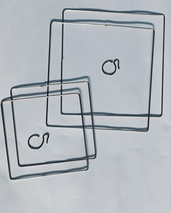 UVV Metal Square Shaped Macrame Ring for Crafts 2 set of different size ...