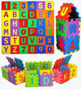 TITIRANGI Alphabet ABCD Non-Toxic Floor mats for Kids, Puzzle Foam Mat ...
