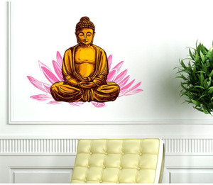 Paint Trust 75 cm Lord Buddha While Meditating wall stickers Self ...