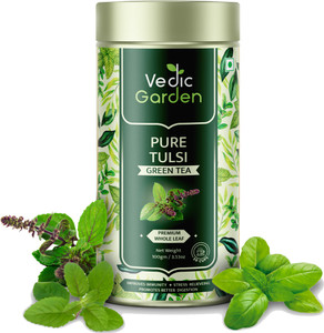 Vedic Garden Pure Tulsi Green Tea, 100 GM (50 Cups) | 100% Pure Whole ...
