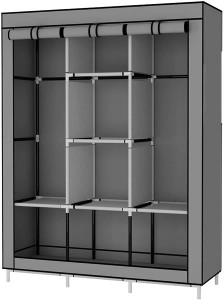 FurniGully 6+ 2 Shelves Collapsible Wardrobe PP Collapsible Wardrobe ...