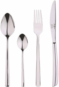 BERGNER Maya 6 Table Knife, 6 Table Fork, 6 Table Spoon, 6 Tea Spoon ...